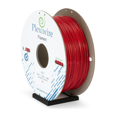 PETG filament Plexiwire 1,75mm Czerwony 0.9kg/300m | Sklep internetowy Plexiwire
